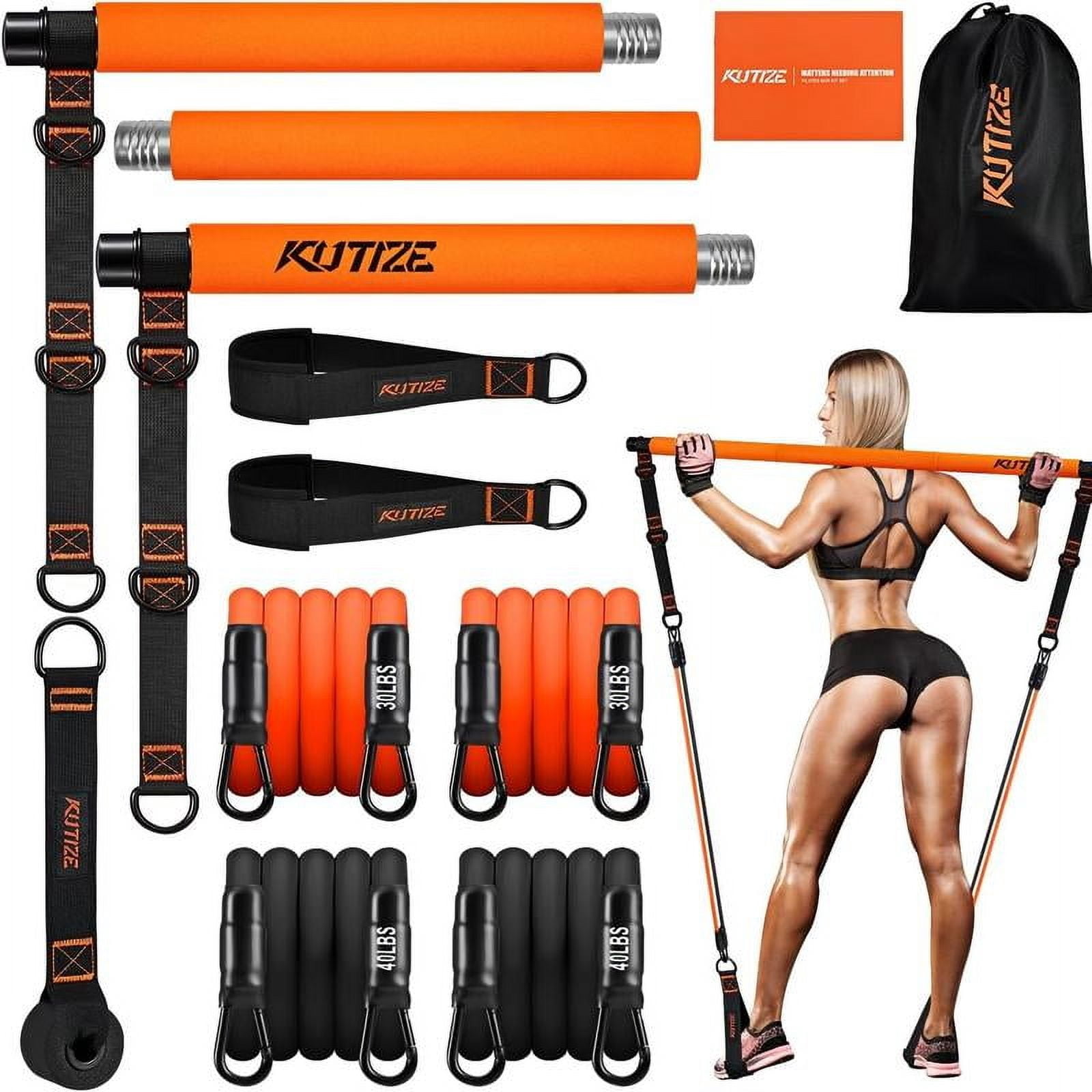 Pilates Bar Kit with Resistance Bands, Pilates Workout Equipment for ...