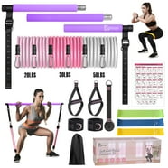 Adjustable Pilates Bar Kit with Resistance Bands, Full Body Workout ...