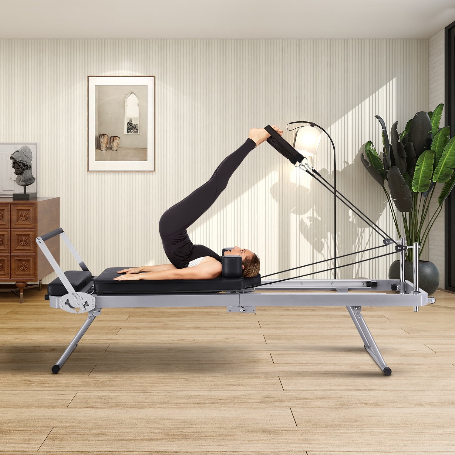 Pilates Beds Foldable Training Reformer Equipment,Home Workout System ...