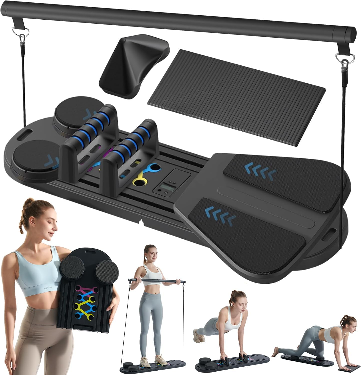 Pilates Board, 6 in 1 Pilates Reformer Machine, Pilates Equipment ...