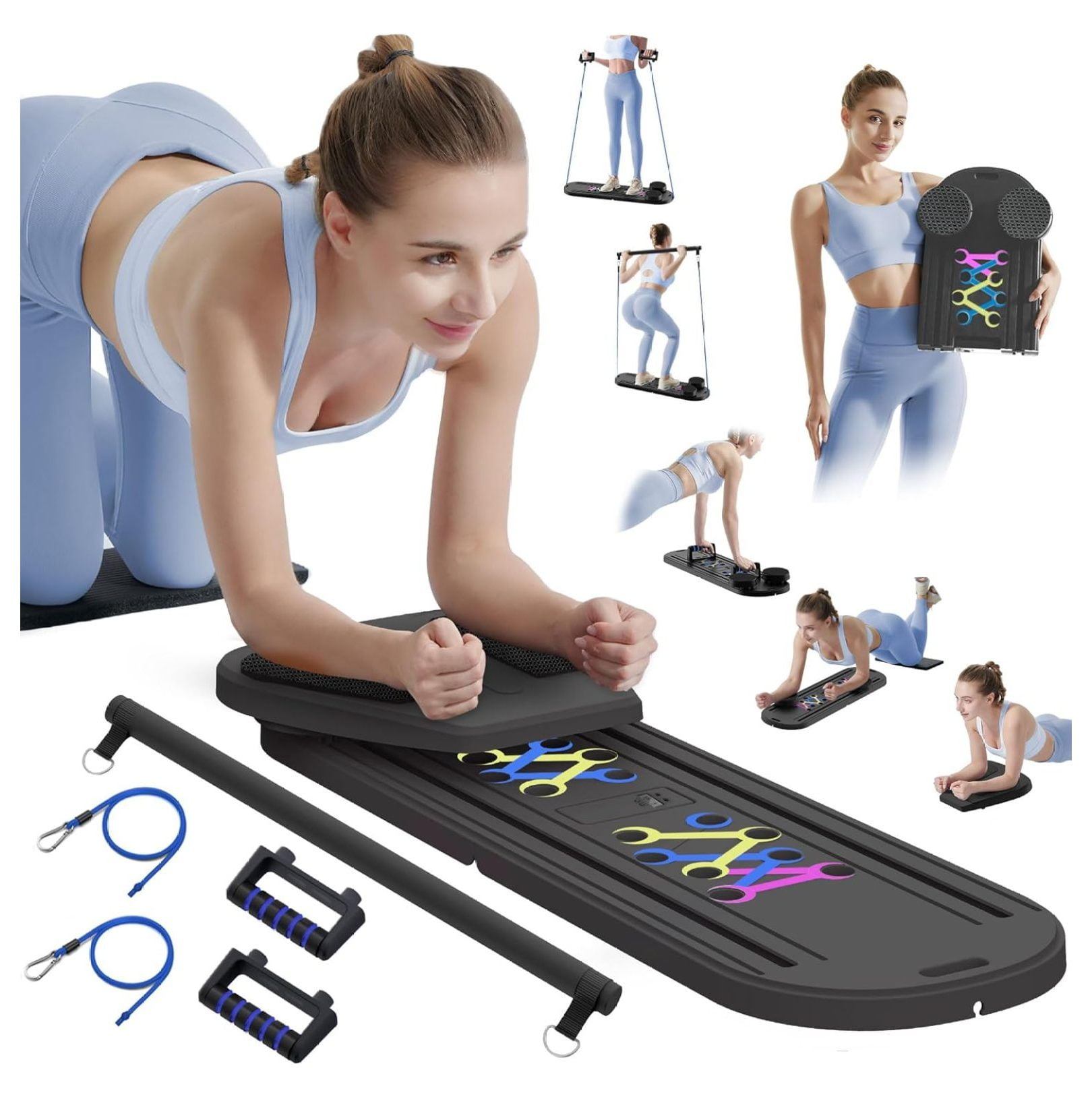 Pilates Board Pilates Reformer Set 15-in-1 Pilates Boards for Home ...