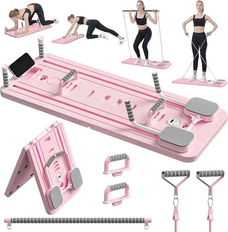 Pilates Board - Pilates Reformer Set, Multi-Purpose Foldable Pilates ...