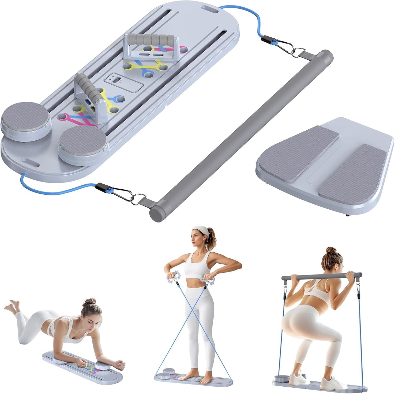 Pilates Board Pilates Reformer Set - Multifunctional Home Workout Board ...