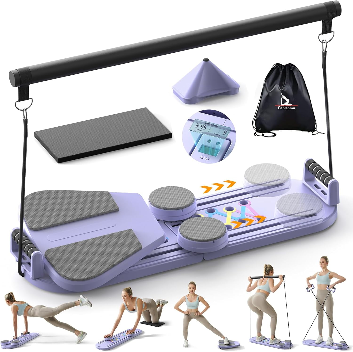 Pilates Board,ltifunctional Rebound Abdominal Board,Foldable Pilates ...
