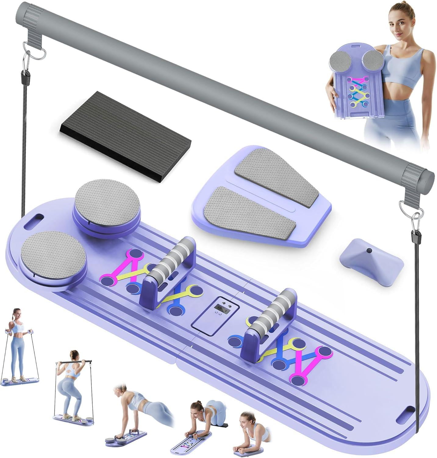 Pilates Borad Pilates Reformer Set,Reformer Pilates Machine for Home ...