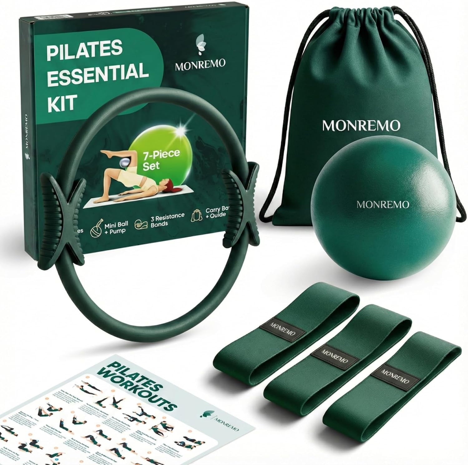 Pilates Essential Kit for Women – 14-Inch Ring (Magic Circle), Mini ...