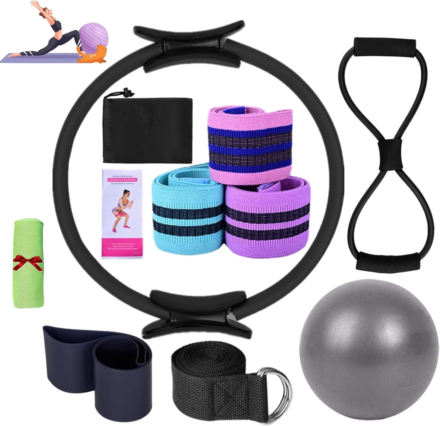 Pilates Essentials Kit, Better ME Pilates Essentials Kit for Women ...