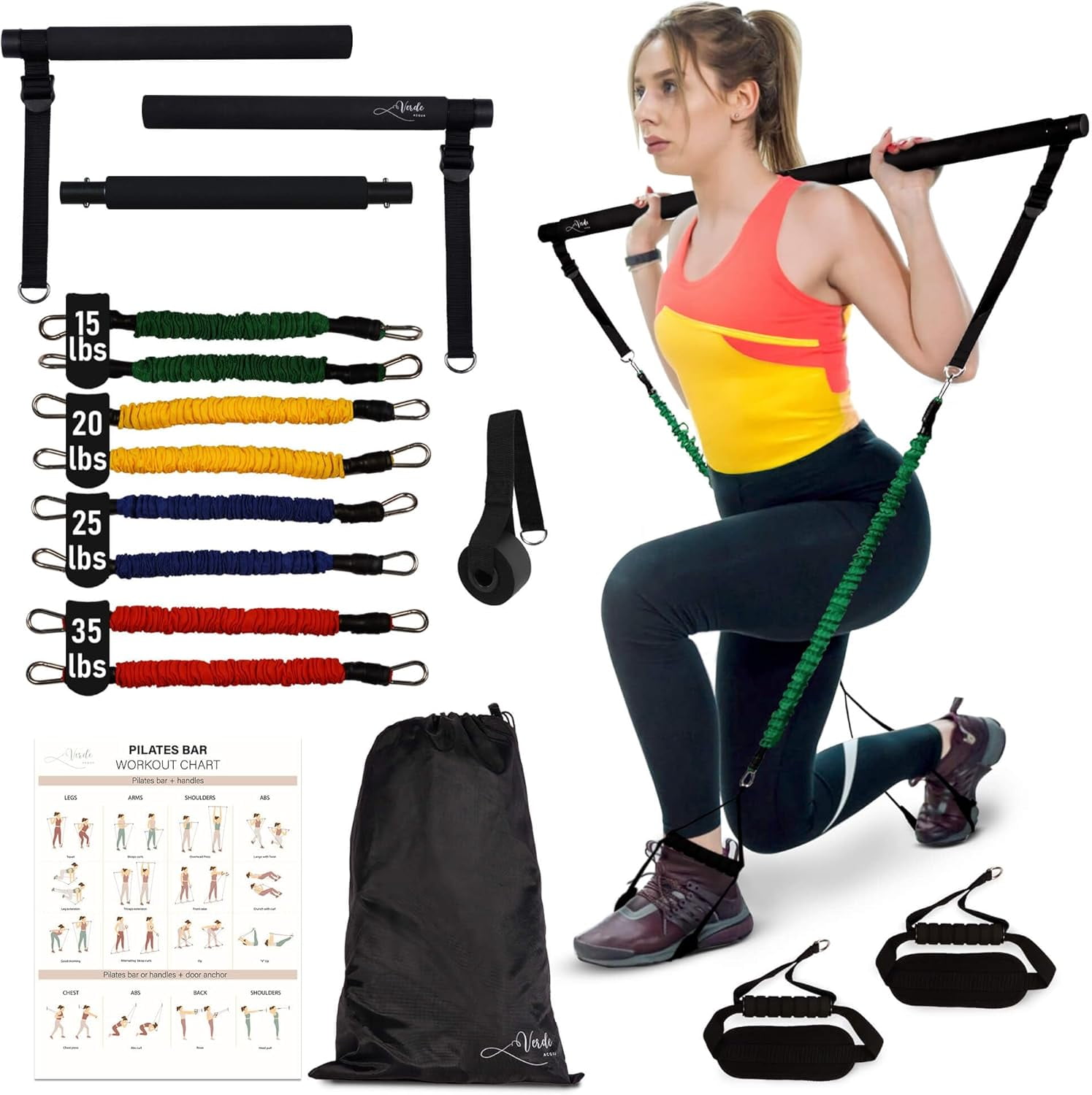 Pilates Essentials Kit for Short Women with Resistance Bands ...