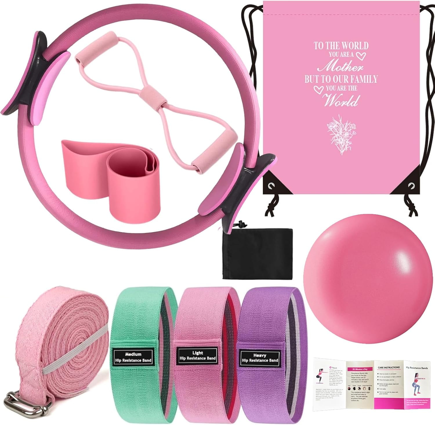 Pilates Essentials Kit for Women - Pilates Kit for Home Workouts with ...