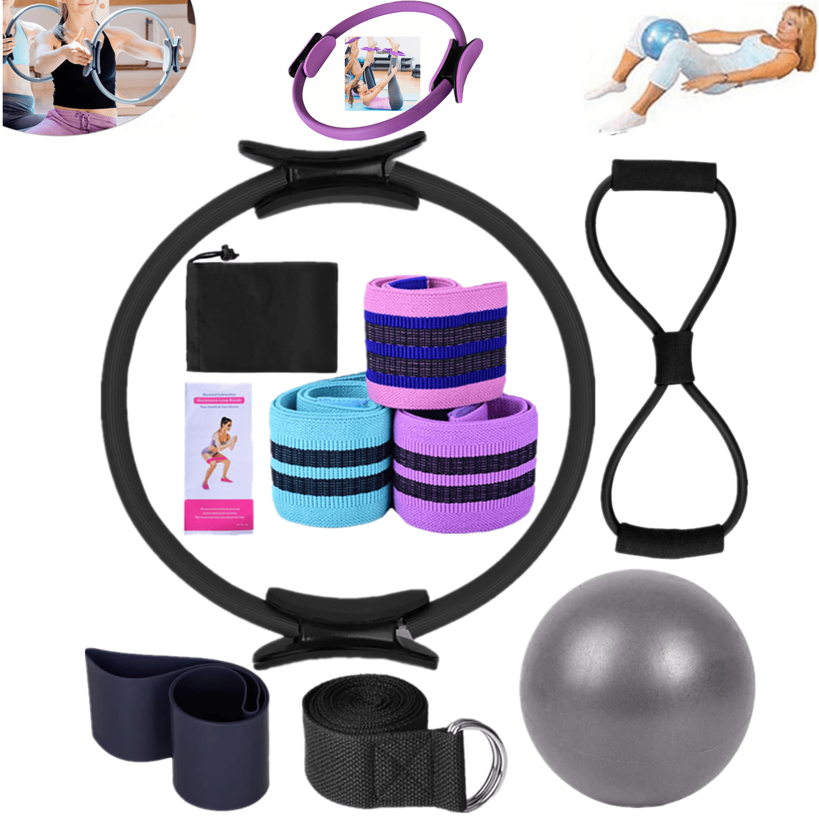 Pilates Essentials Kit for Women, Yoga Sets, Home Fitness Equipment ...