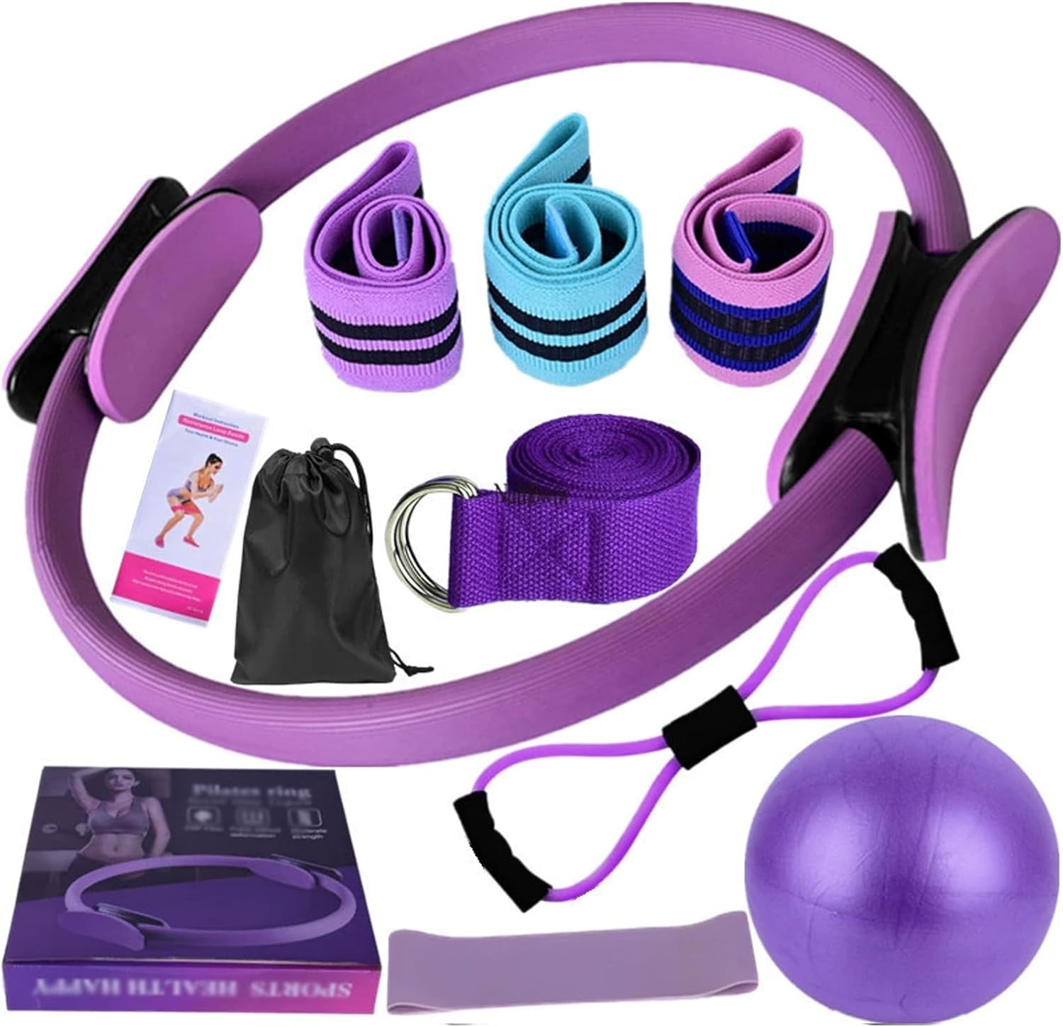 Pilates Essentials Kit for Women, Yoga Sets for Women, 11-Piece Home ...