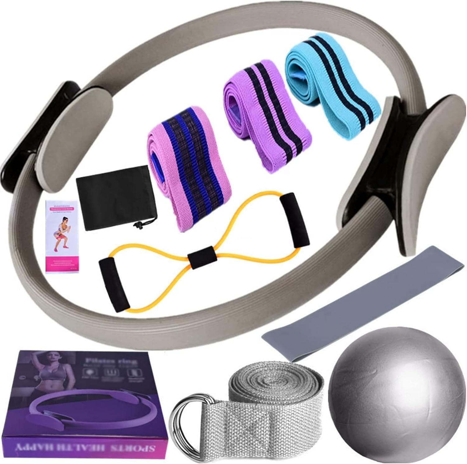 Pilates Essentials Kit for Women, Yoga Sets for Women, 11-Piece Home ...