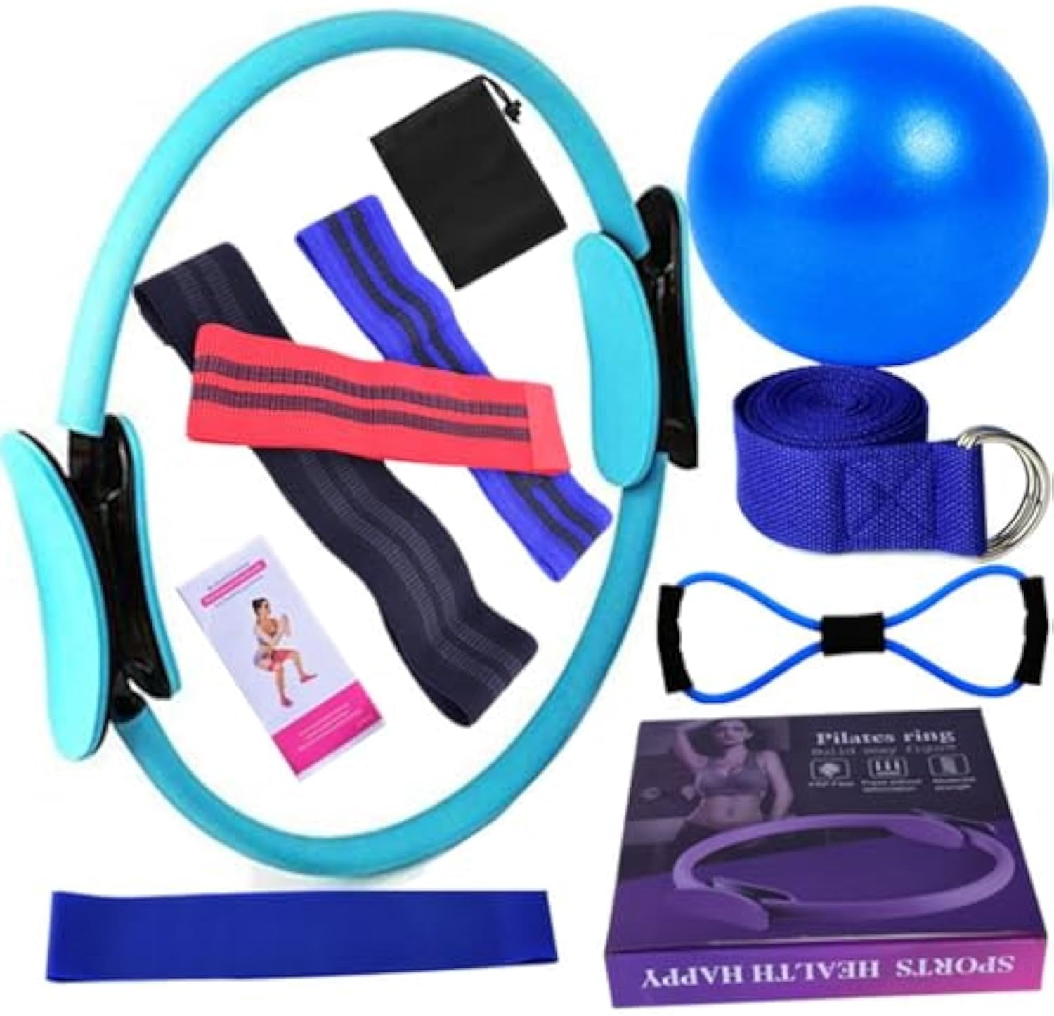 Pilates Essentials Kit for Women, Yoga Sets for Women - Complete Set of ...
