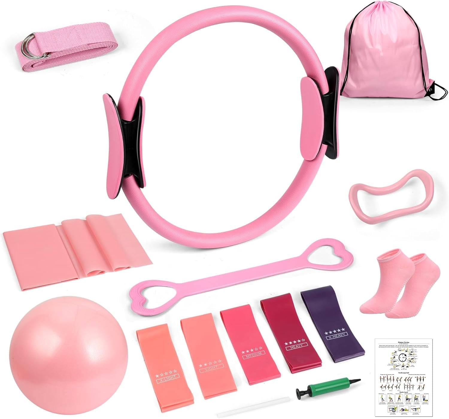 Pilates Kit for Women, 16 count Workout Equipment for Beginners ...