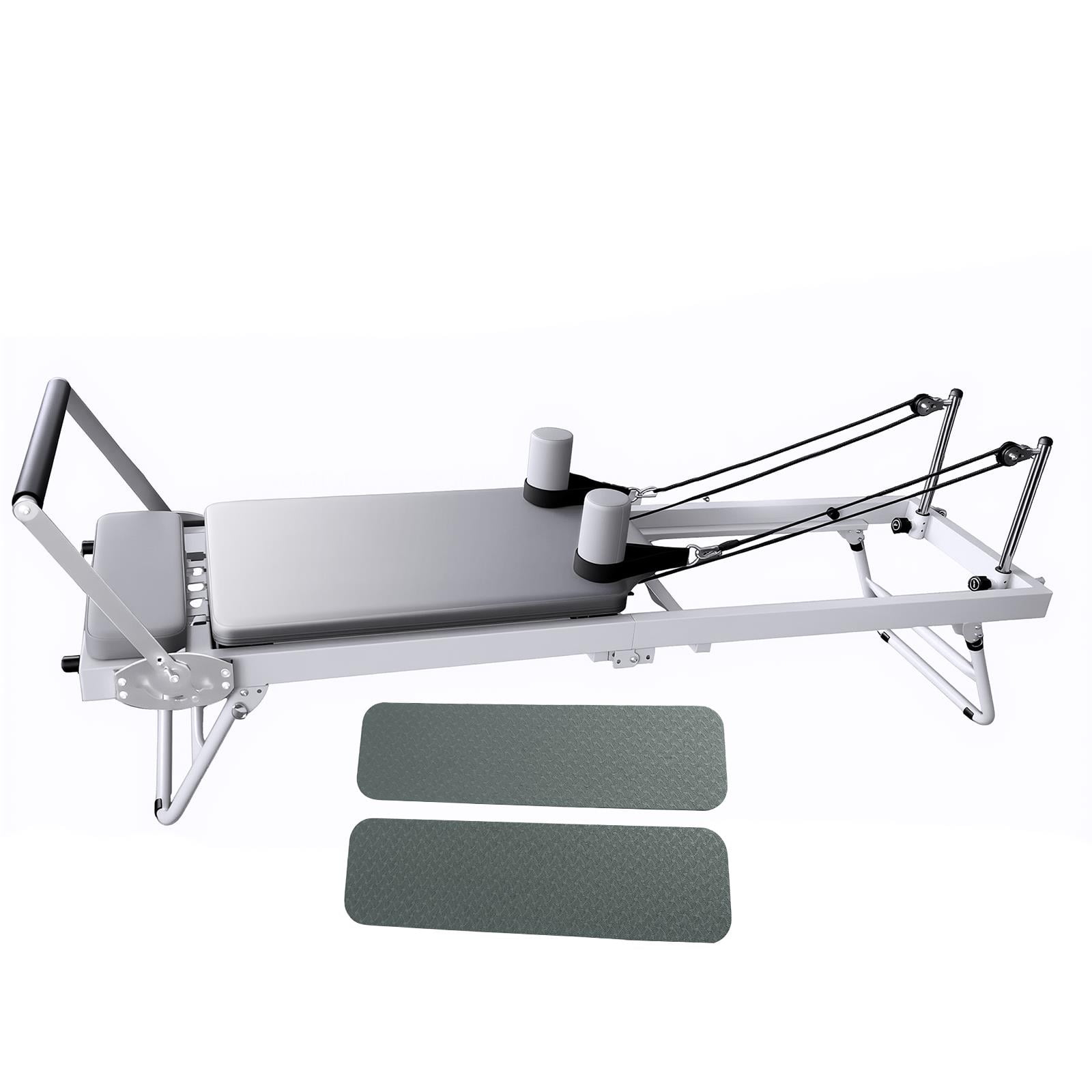 Pilates Reformer Up to 440 lbs Weight Capacity, Home Gym Equipment Gray ...