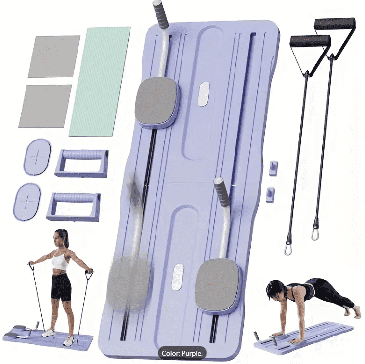 Pilates Machine with Multi-Level Resistance & Silent Pulley System ...