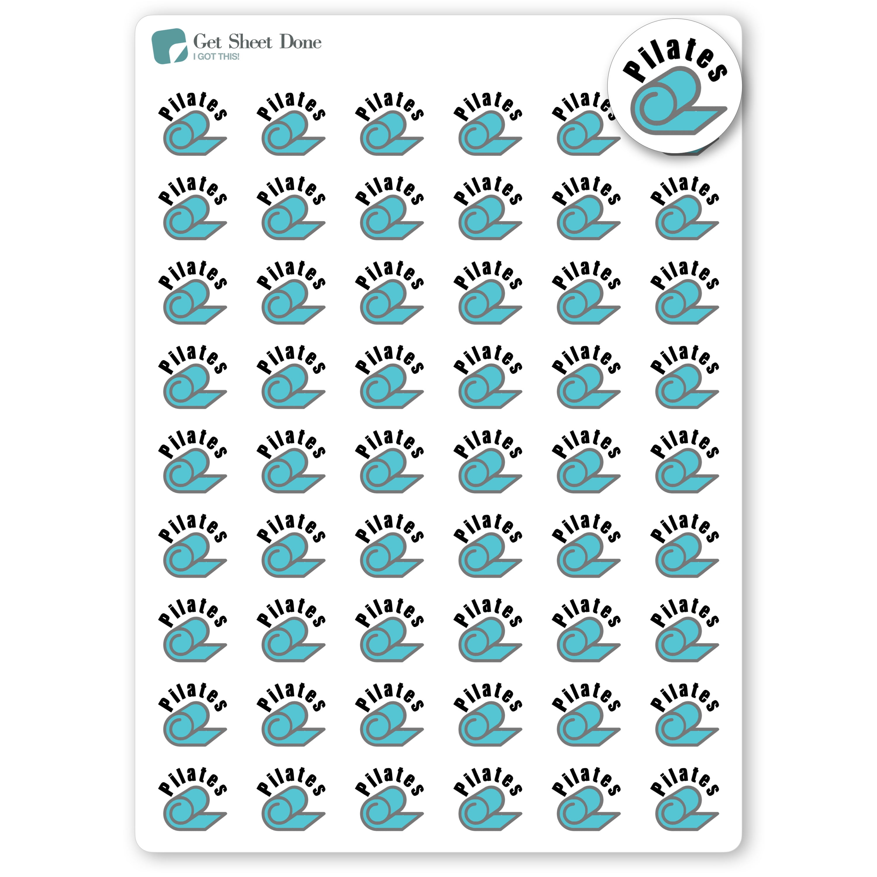 Pilates Planner Stickers/ Health Wellness / Sports / Habit Tracking ...