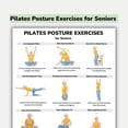 Pilates Posture Exercise Poster Suitable For The Elderly, Low Impact ...