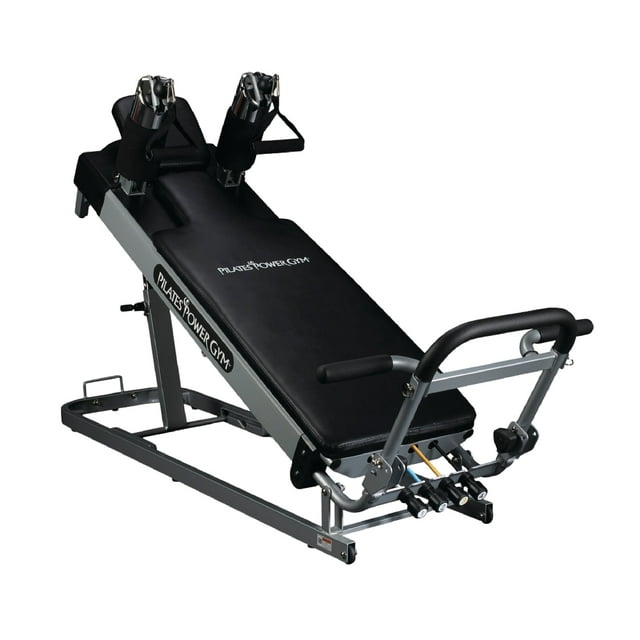 Pilates Power Gym Reformer Machine with Push-Up Bar, Home Workout ...