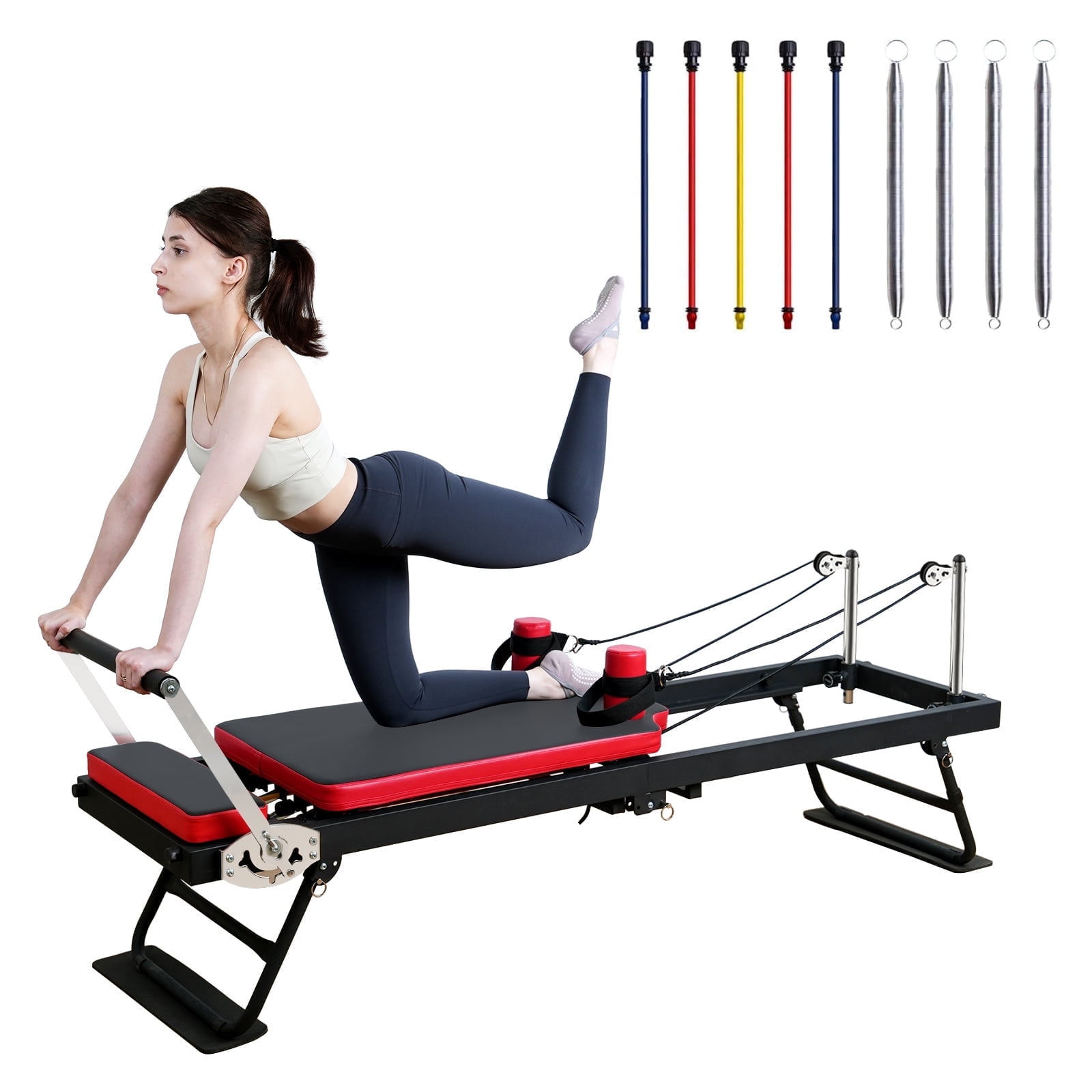 Pilates Reformer, Foldable Pilates Equipment for Home and Gym use, with ...