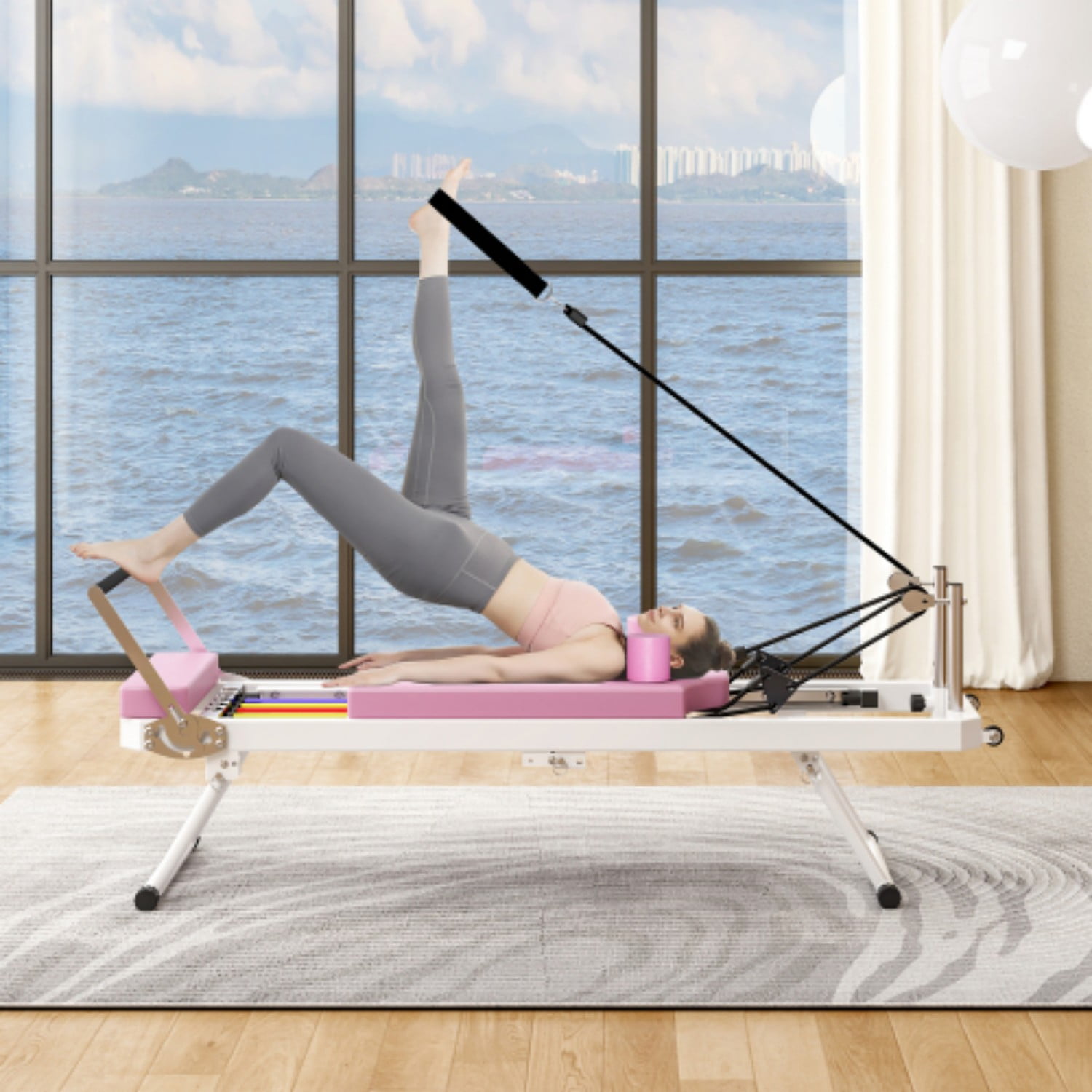Pilates Reformer, Foldable Pilates Machine Equipment Up To 330.5LBS ...