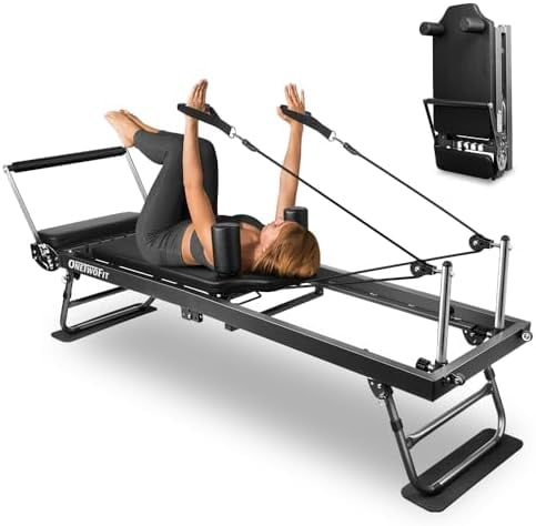 Pilates Reformer, Foldable Pilates Machine & Equipment for Home Gym ...
