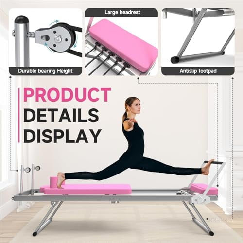 Pilates Reformer, Foldable Pilates Reformer Machine for Home and Gym ...