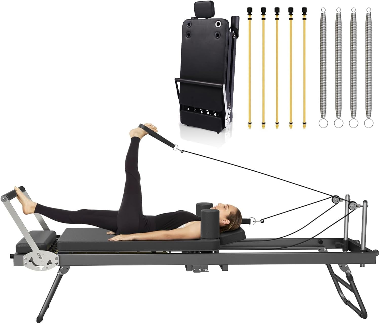Pilates Reformer Foldable Pilates Reformer Set Pilates Machine ...