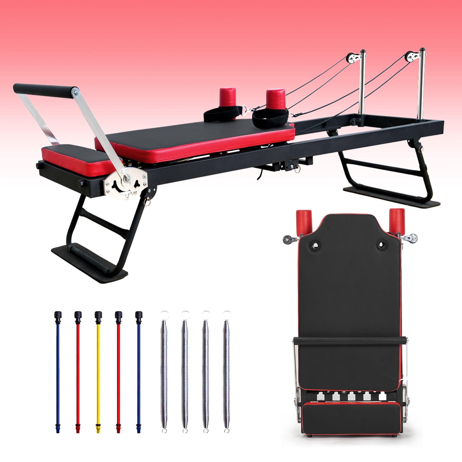 Pilates Reformer Machine Foldable for Home & Gym - Professional-Grade ...