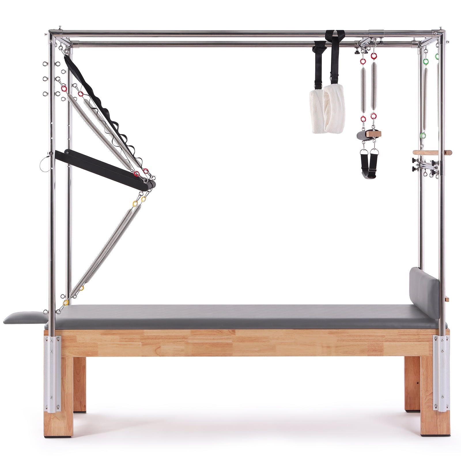 Pilates Reformer, Wooden Pilates Reformer Machine with Springs, Pilates ...