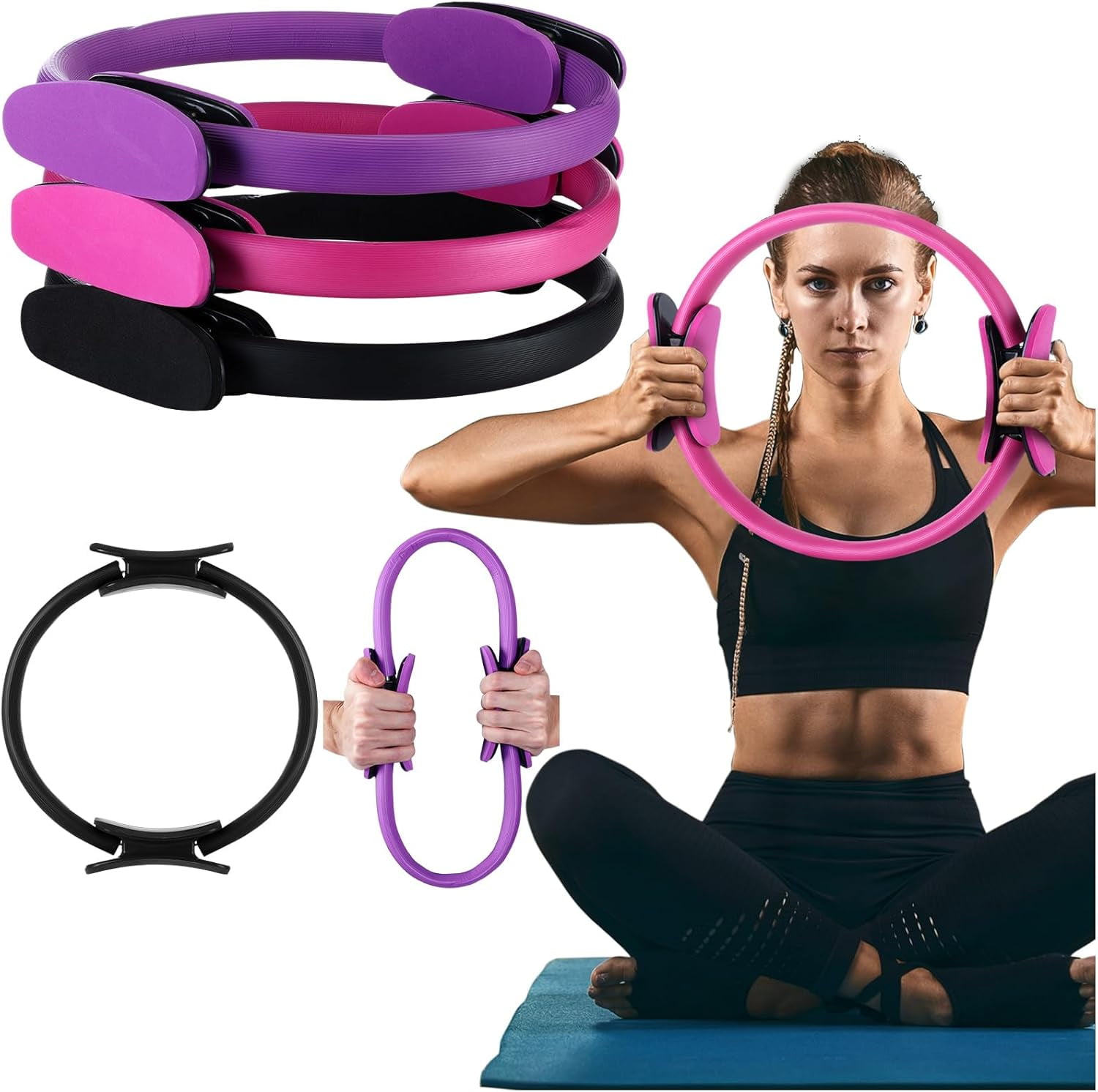 Pilates Ring 11.81 Inch Pilates Circle Yoga Ring Magic Pilates Ring ...