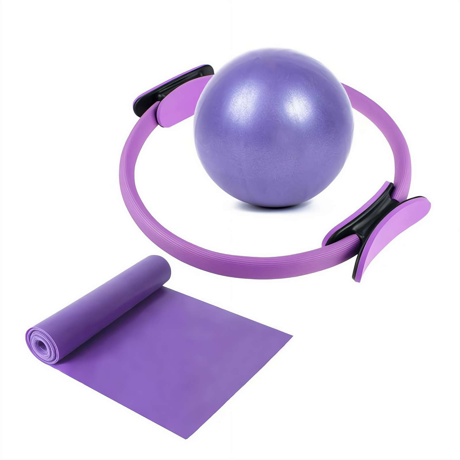 Pilates Ring & Exercise Ball Set for Home Workouts, Tensile Tab ...