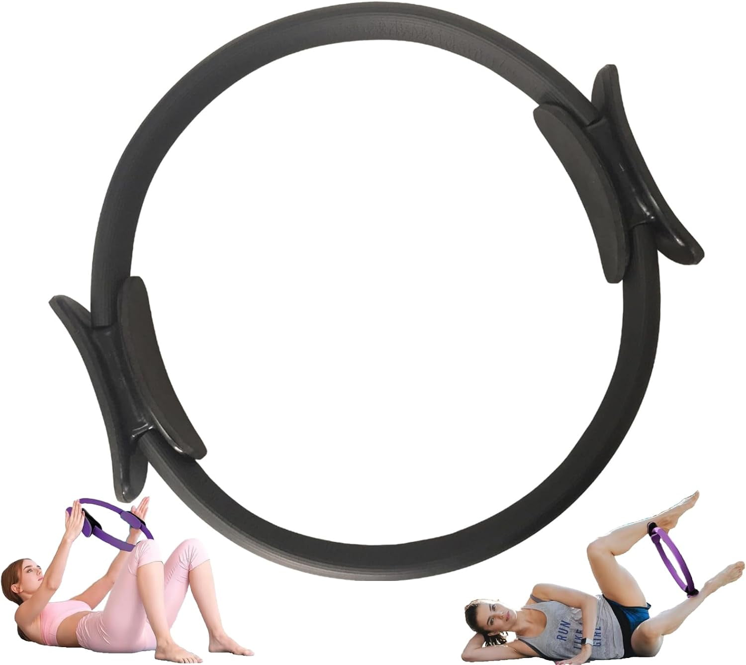 Pilates Ring Fitness Circle, 14.96" Dual-Grip Yoga Magic Circle for ...