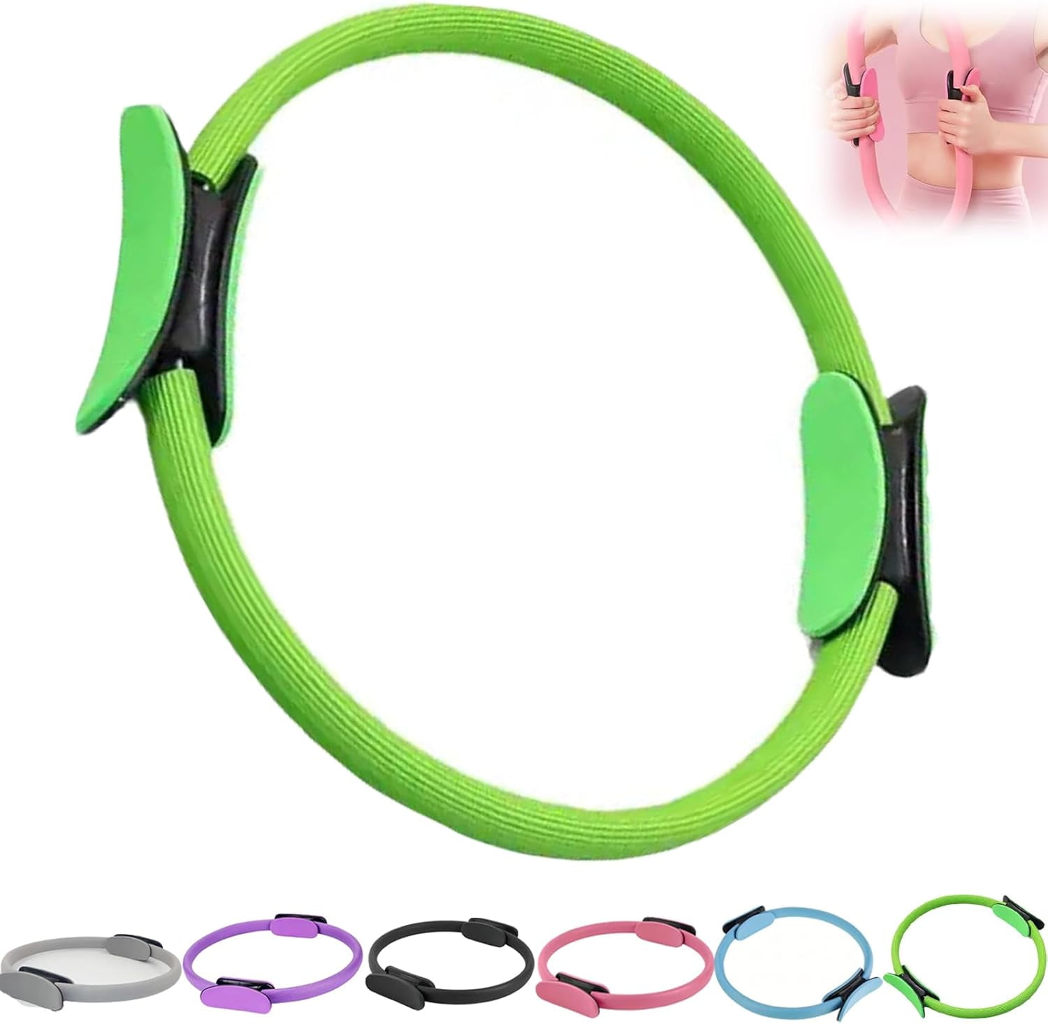 Pilates Ring Fitness Trainer, with Dual Padded Handles, Pilates Ring ...