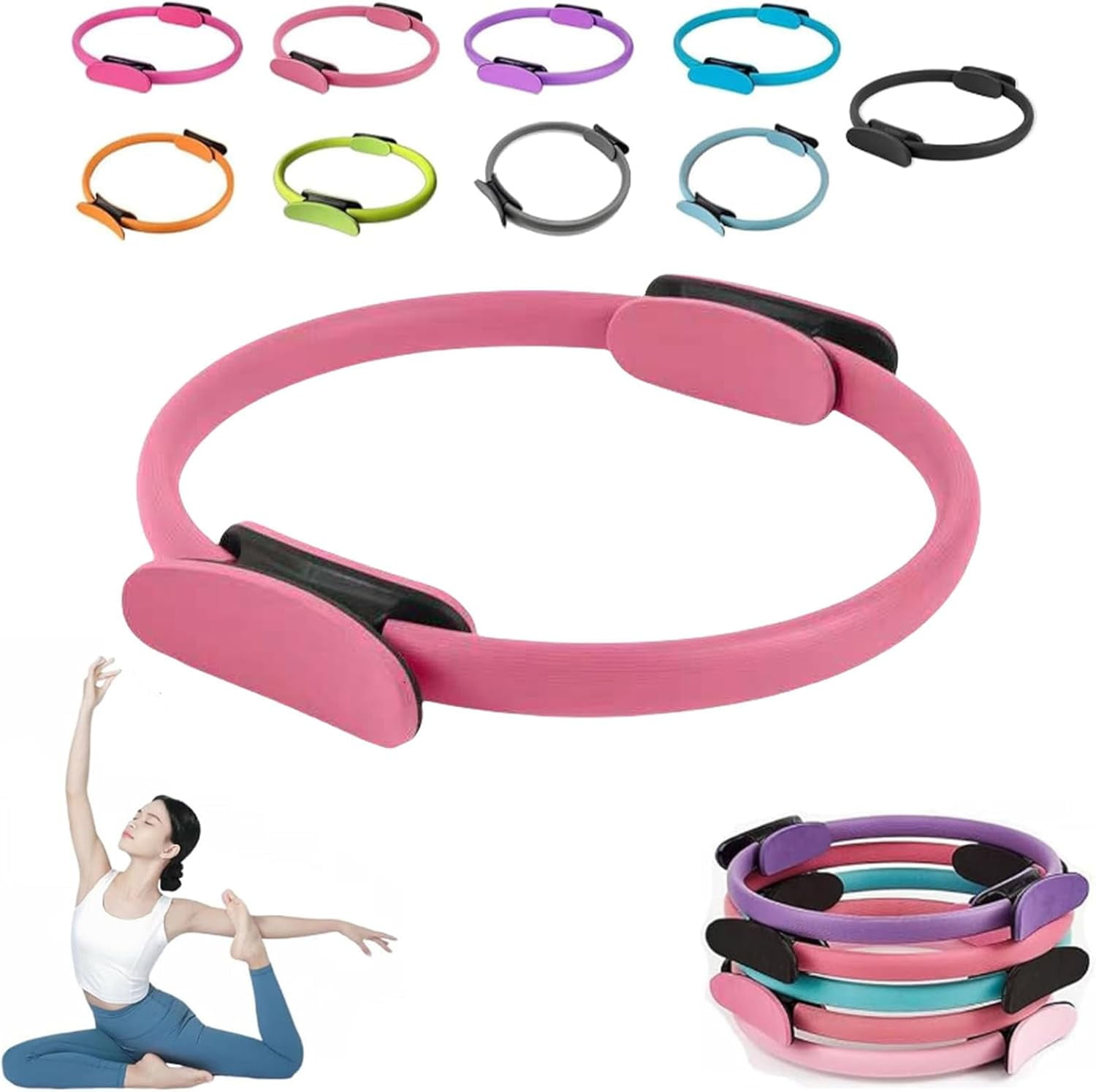 Pilates Ring Fitness Trainer, Pilates Ring Magic with Double Padded ...