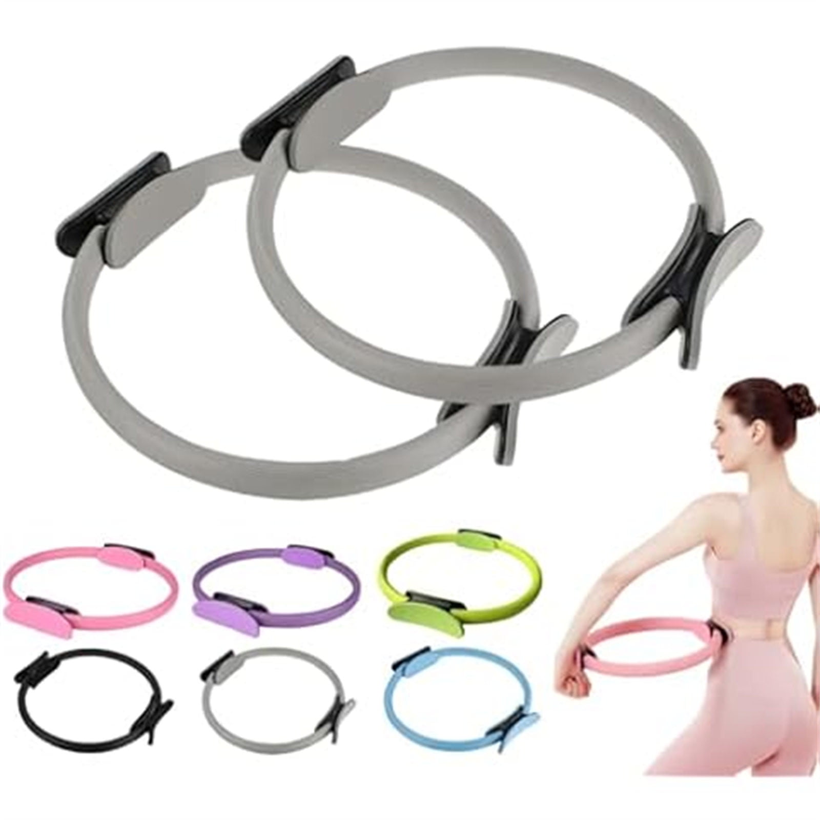 Pilates Ring Fitness Trainer, Pilates Ring with Double Padded Handles ...