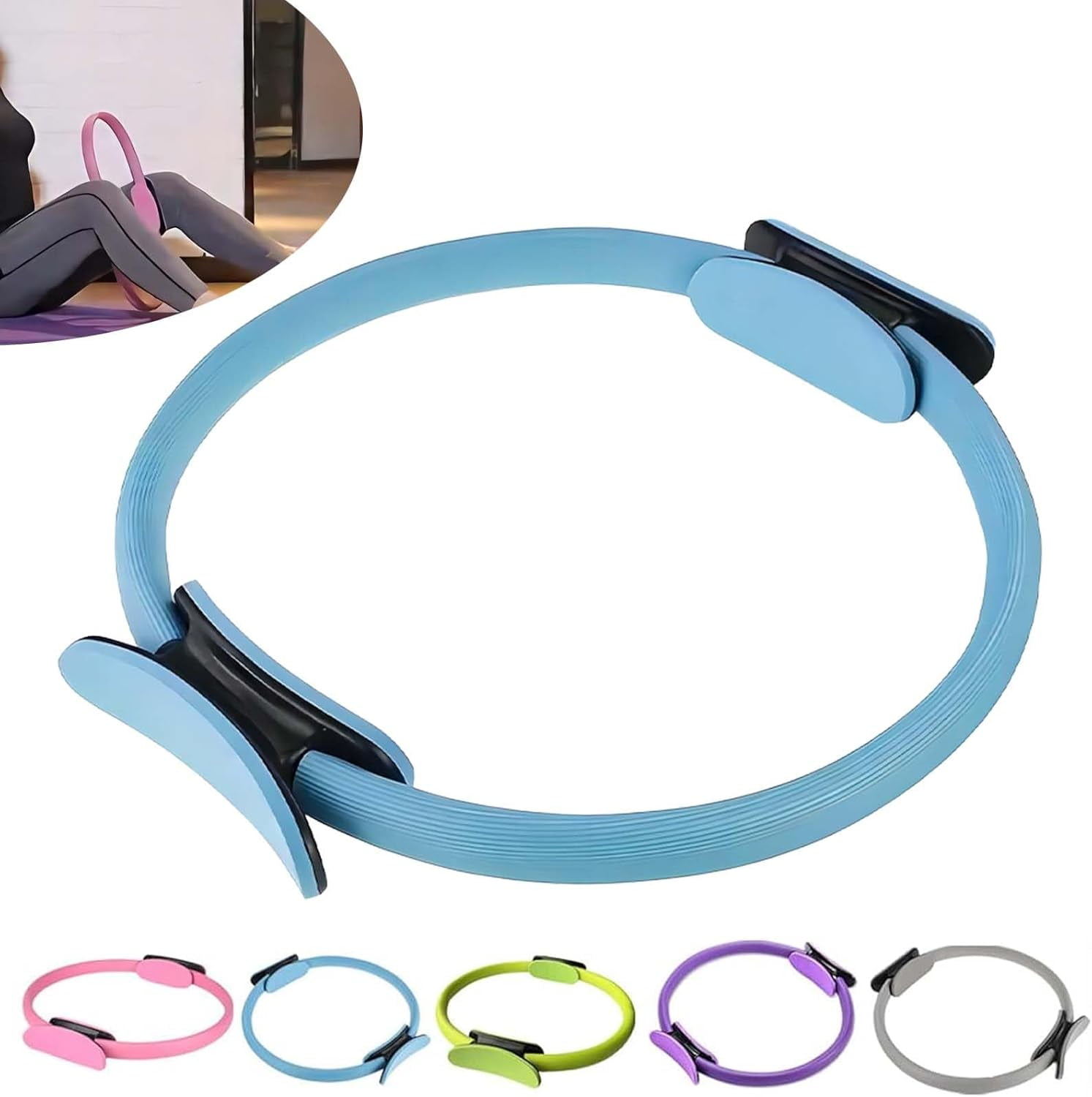 Pilates Ring, Pilates Ring and Ball Set with Double Padded Handles, 14. ...