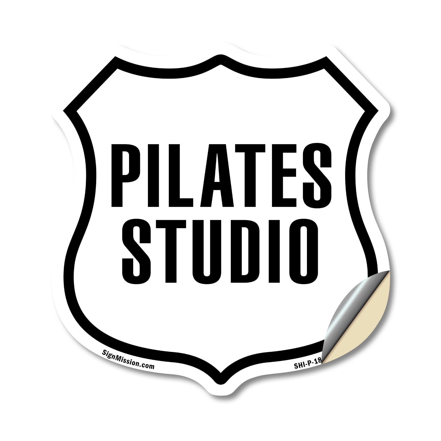 Pilates Studio (5 Pack) 4 inch X 4 inch Shield Shaped Heavy Duty 3.2 ...