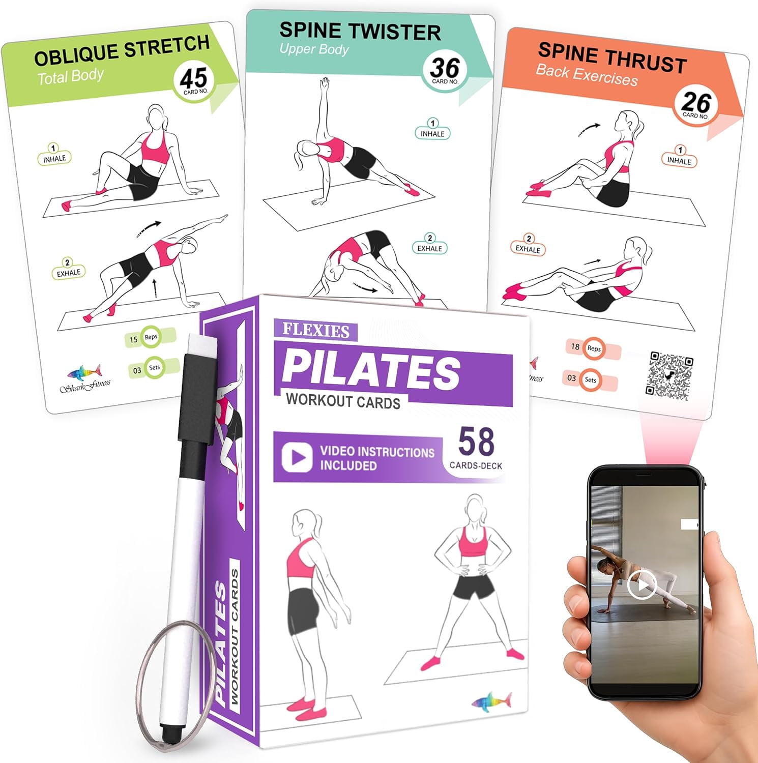 Pilates Workout Cars - 58 Exercise Cars with Pilates Mat Workout ...