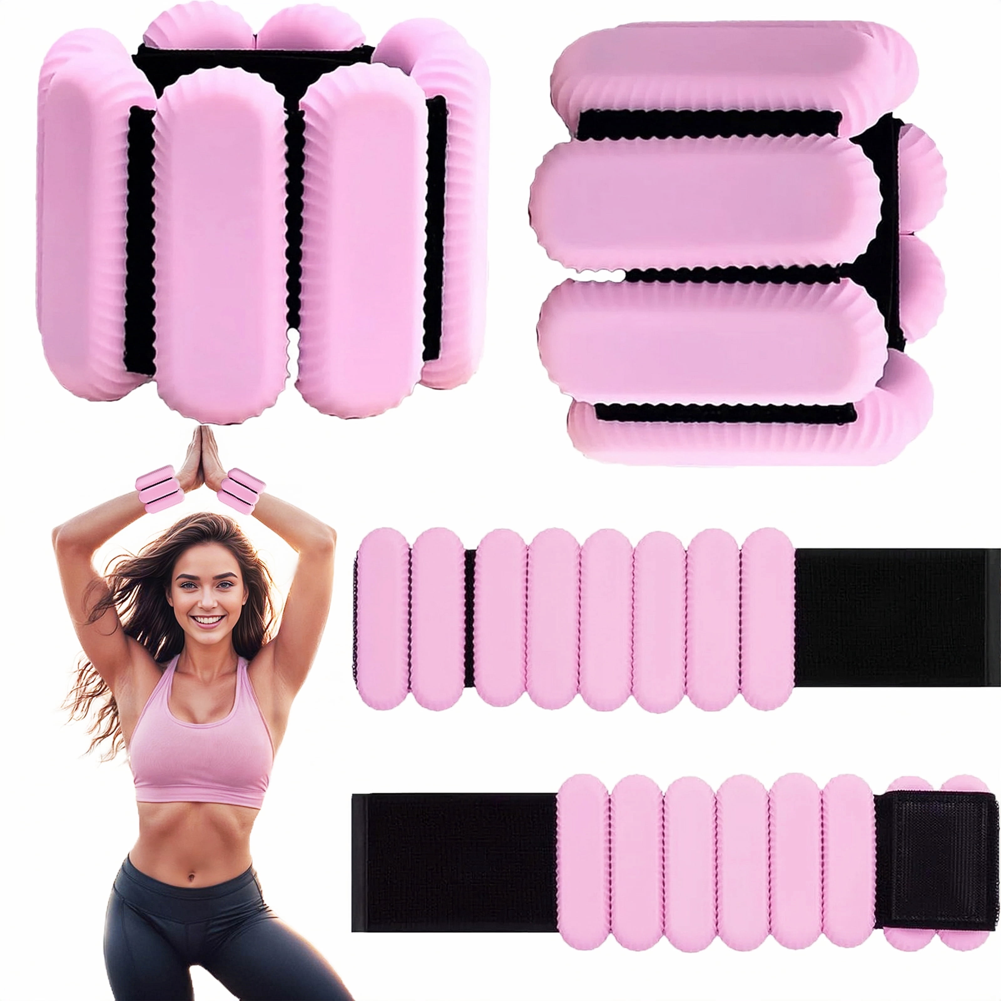 Pilates Wrist & Ankle Weights for Women, Wearable Strong Arm & Leg ...