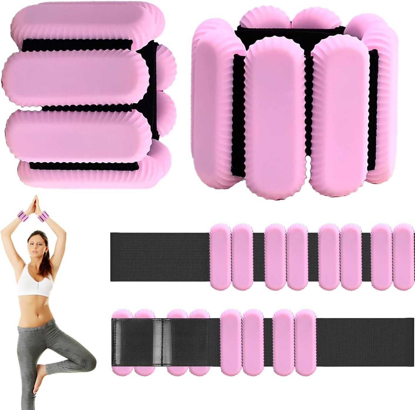 Pilates Wrist & Ankle Weights for Women, Wearable Strong Arm & Leg ...