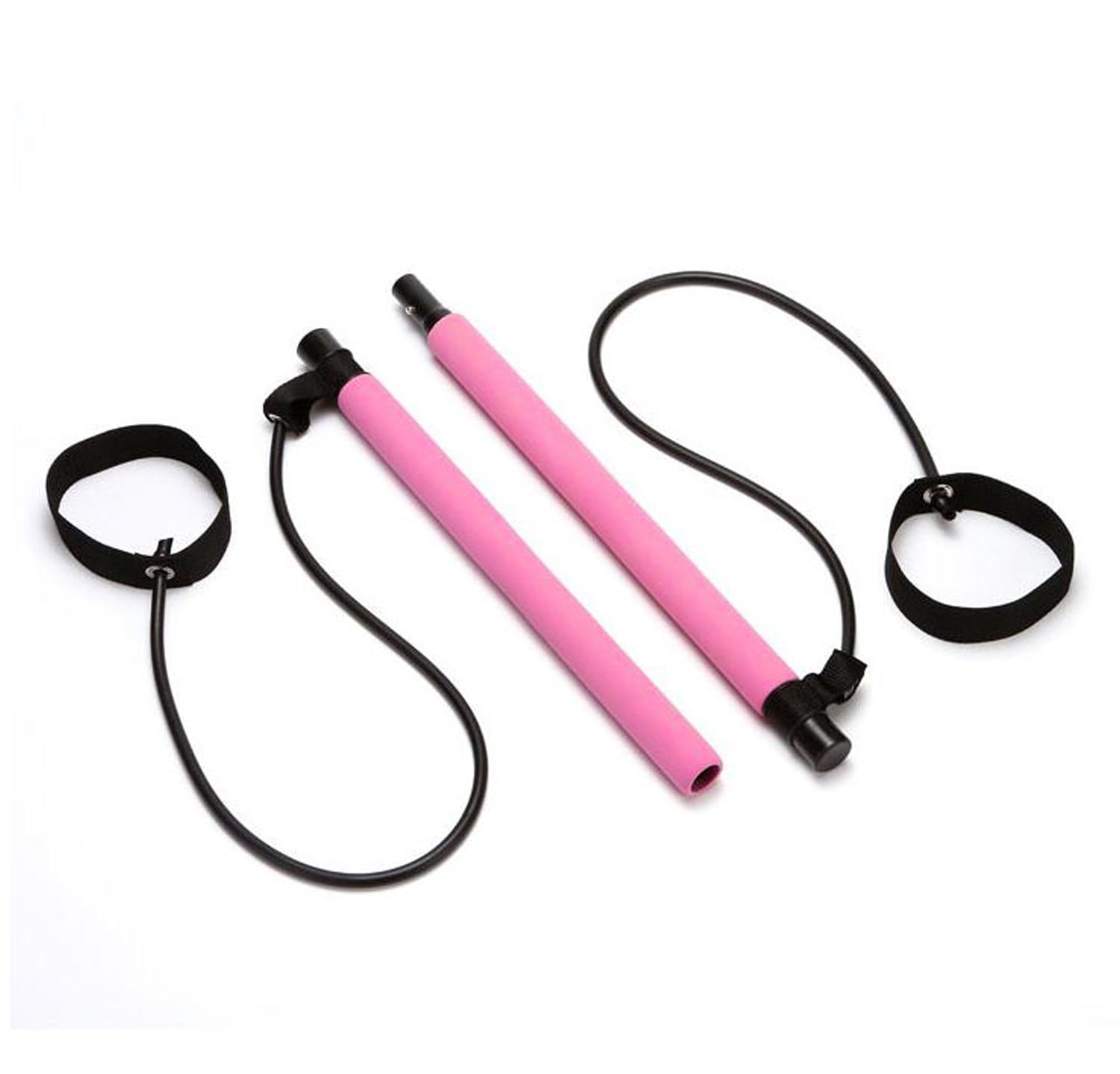 Pilates Yoga Portable Exercise Fitness Toning Bar with Resistance Band ...
