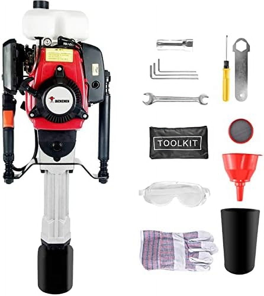 Pile Driver Hammer 4 Stroke 46.4CC Gas Powered T Post Driver Hammer ...