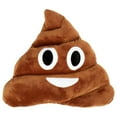 Cute Fluffy Plushy Pile of Poo Emoji Throw Pillow - Stuffed Plush Toy ...