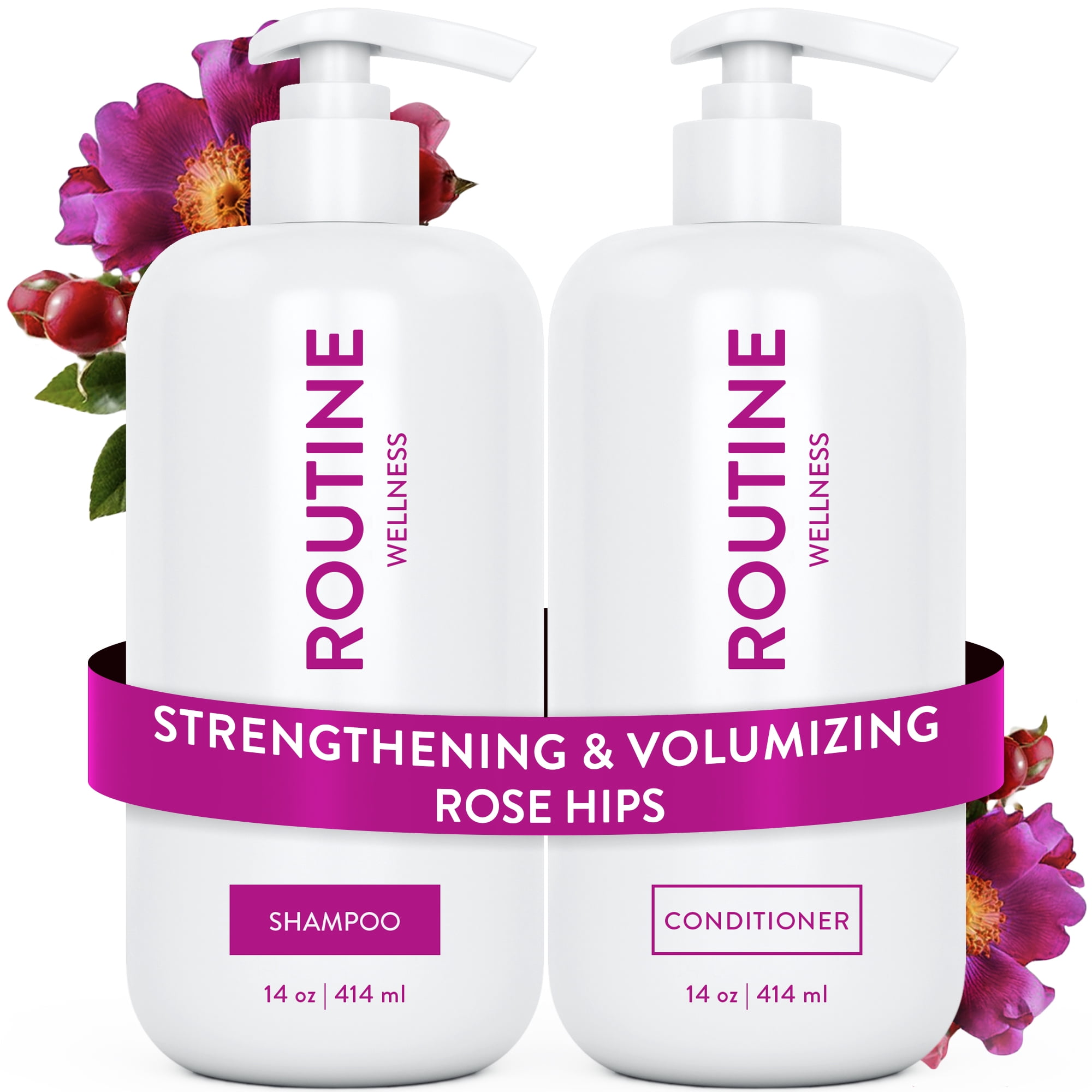 Routine Wellness Shampoo & Conditioner Set, 28 oz, Volumizing - Walmart.com