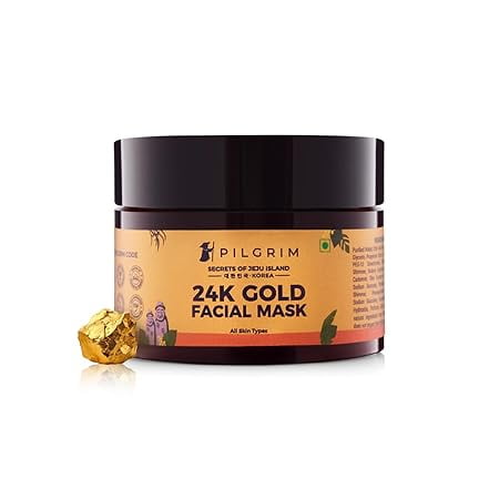 Pilgrim 24K Gold face mask for glowing skin | 24K Gold face pack for ...