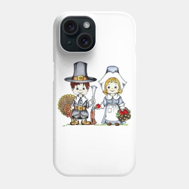 Pilgrim Thanksgiving Holiday Vintage Art Compatible Phone Case for ...
