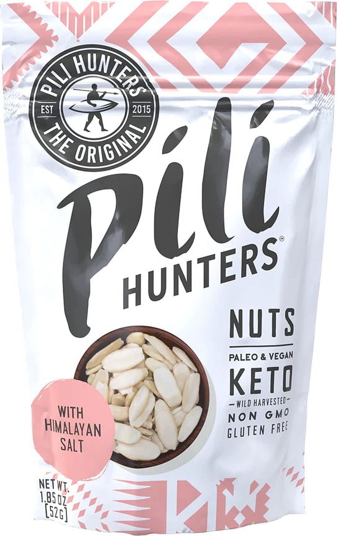 Pili Hunters Wild Sprouted Natural Unsalted Plain Pili Nuts - Keto Paleo Vegan Snacks - Low-Carb ...