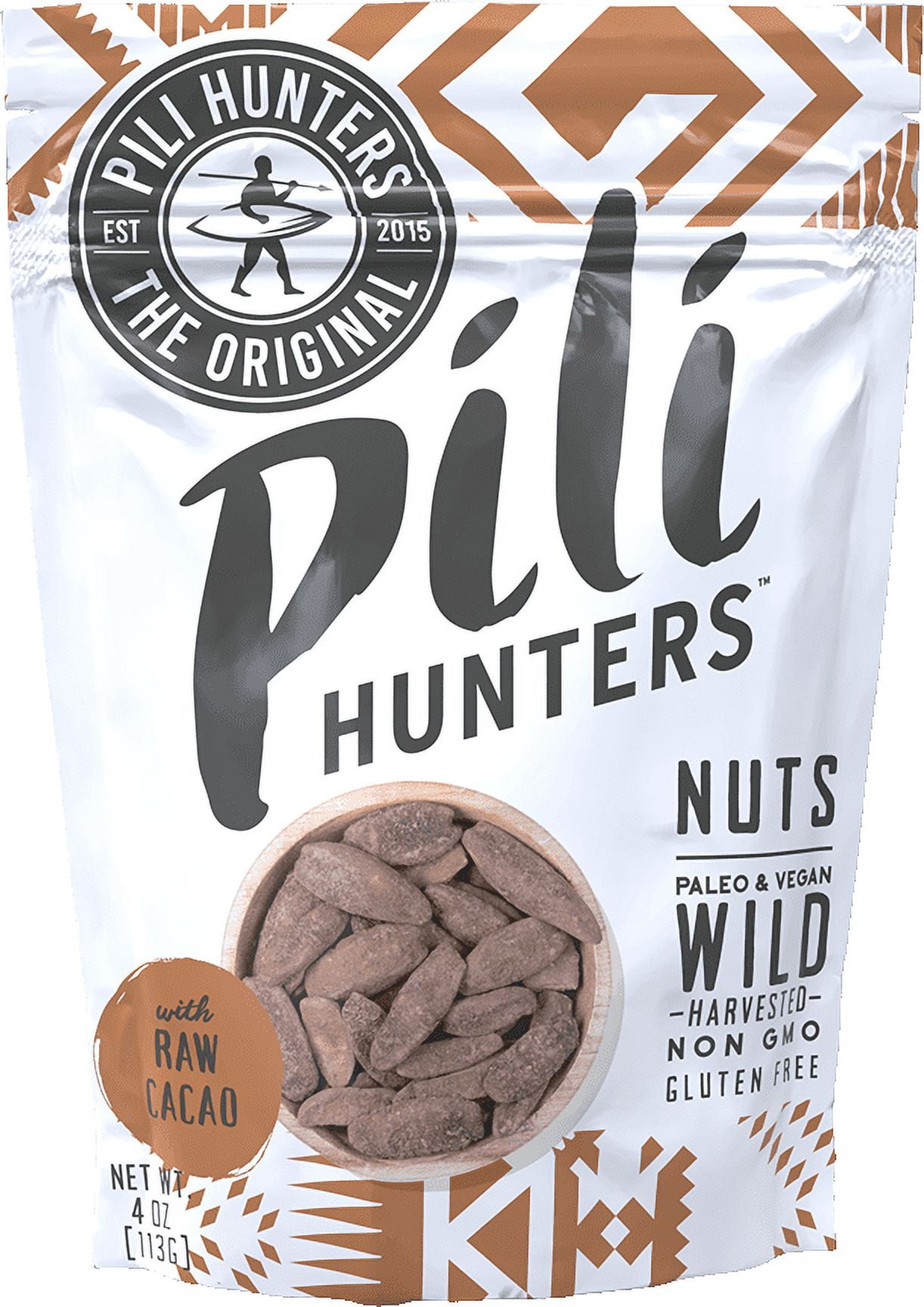 Pili Hunters Wild Sprouted Pili Nuts - With Raw Cacao & Hint of Coconut ...