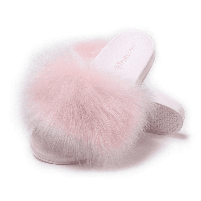 Pilipala Women's Faux Fur Slides - Fashionable Fuzzy Slippers for ...